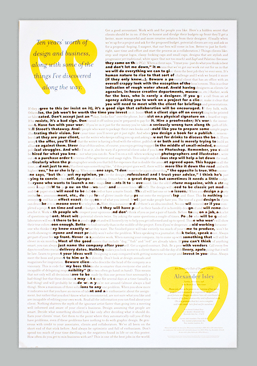 "An Evening with Alexander Isley" Poster : Alexander Isley Inc. Designers