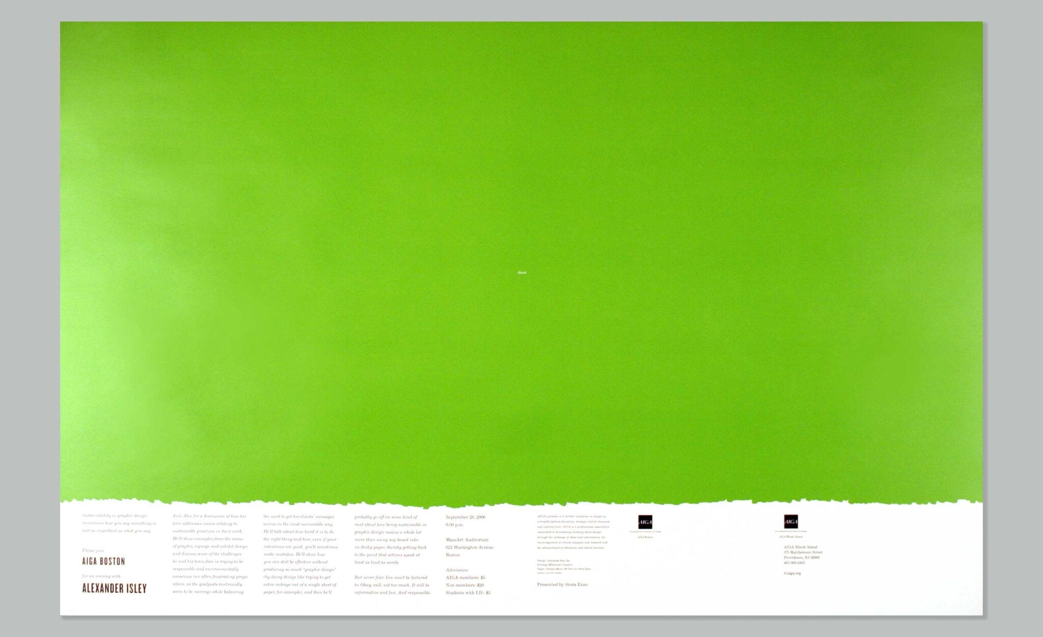 "Whisper/Shout" Poster : Alexander Isley Inc. Designers
