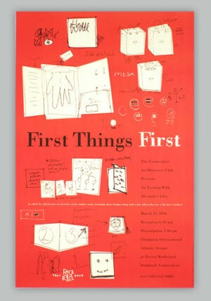 "First Things First" Poster : Alexander Isley Inc. Designers